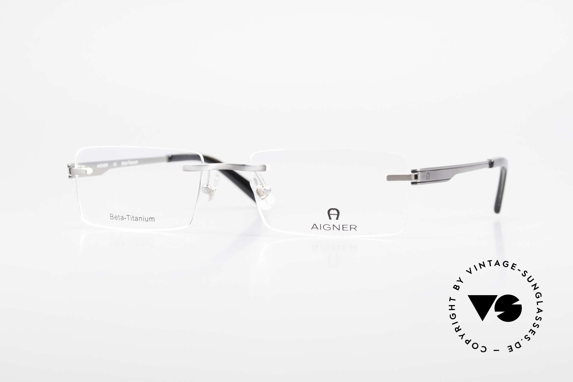 Brillen Aigner EA1023 Randlose Vintage Brille Titan