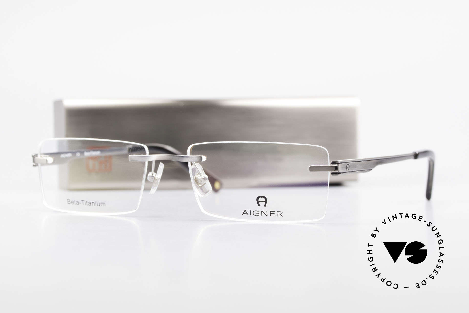 Brillen Aigner EA1023 Randlose Vintage Brille Titan