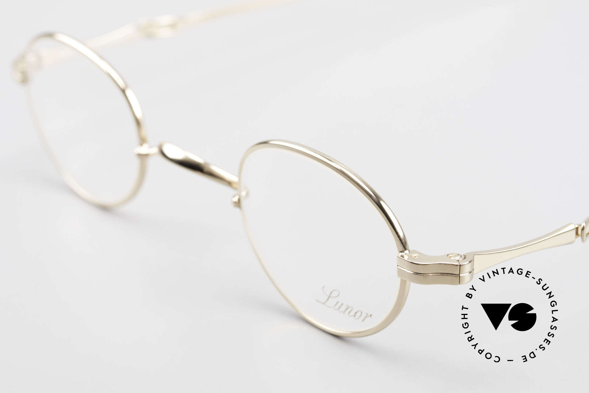 Brillen Lunor I 03 Telescopic Vergoldete Brille Schiebebügel