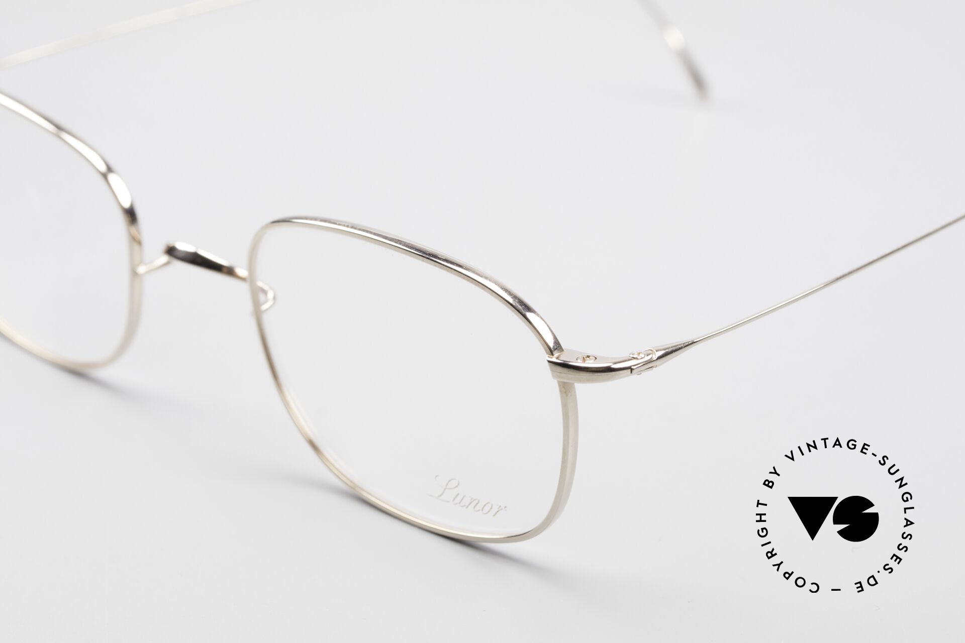 Brillen Lunor Advantage 423 GP Eckige Titan Fassung Vergoldet