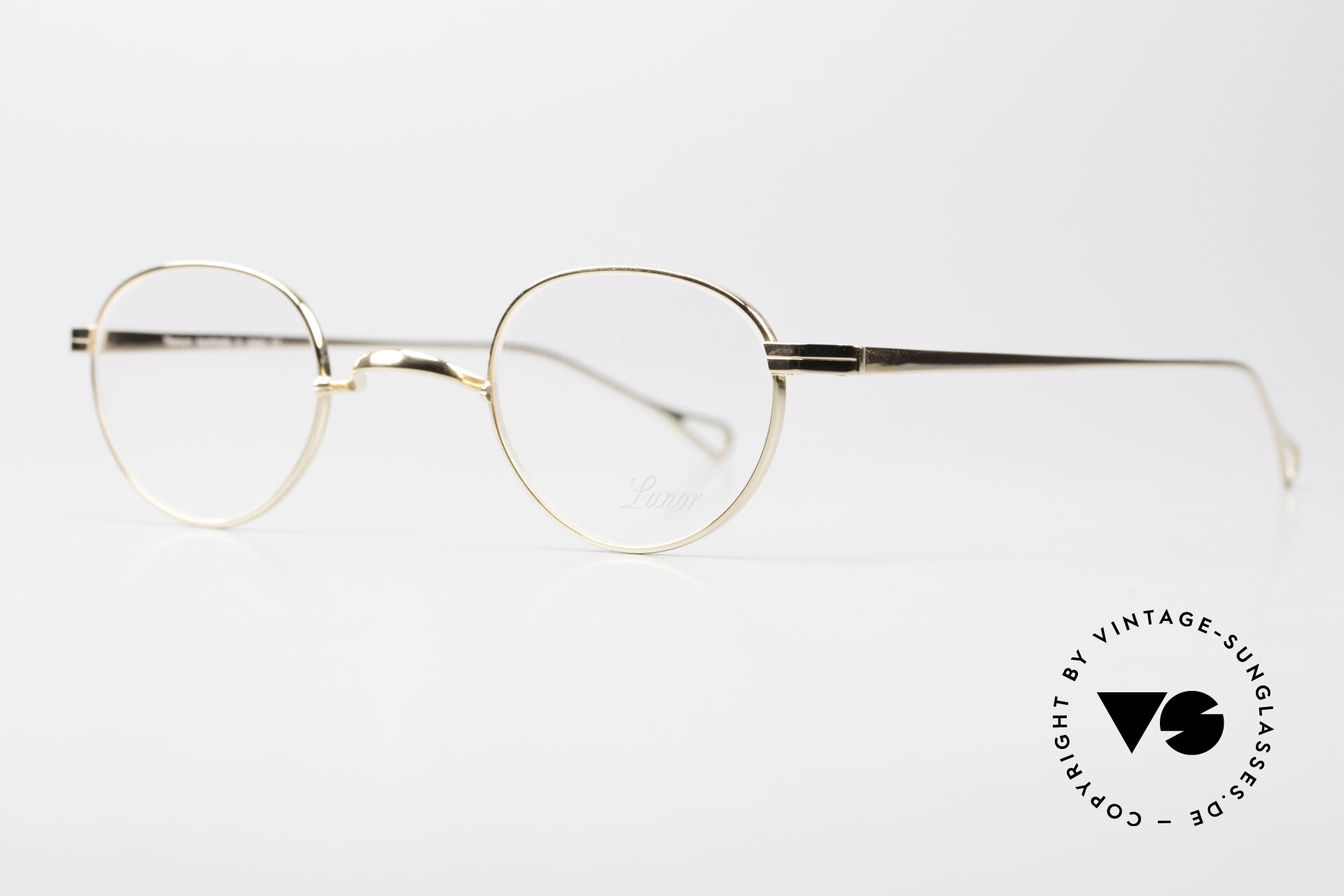 Brillen Lunor T2-E-MT GP Runde Titan Fassung Vergoldet