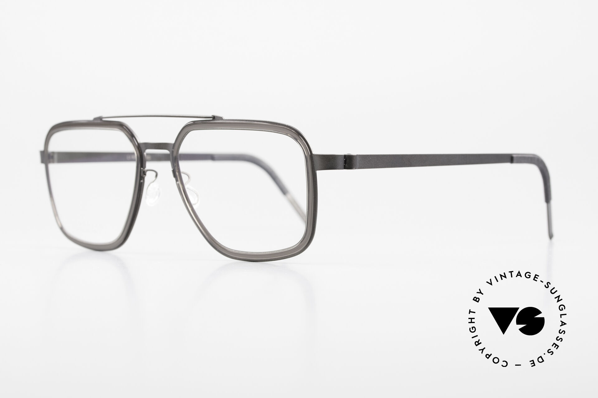 Brillen Lindberg 9743 Strip Titanium Herren Designerbrille Titan