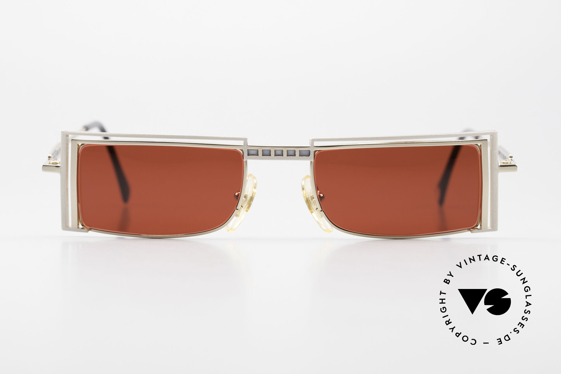 Sonnenbrillen Casanova LC5 Knallige 3D Rot Gläser Eckig