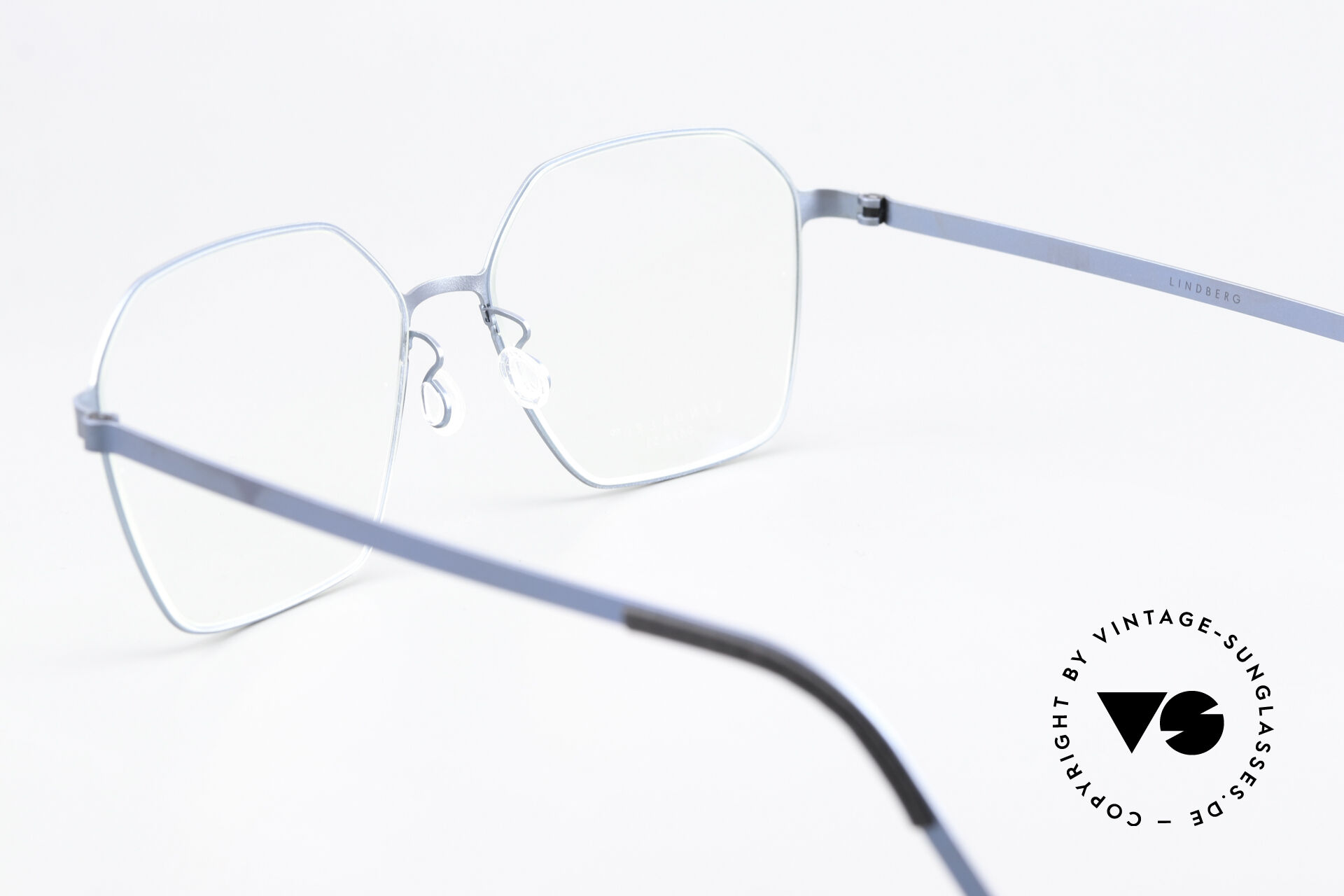 Brillen Lindberg 9624 Strip Titanium Damenbrille Titanium Petrol