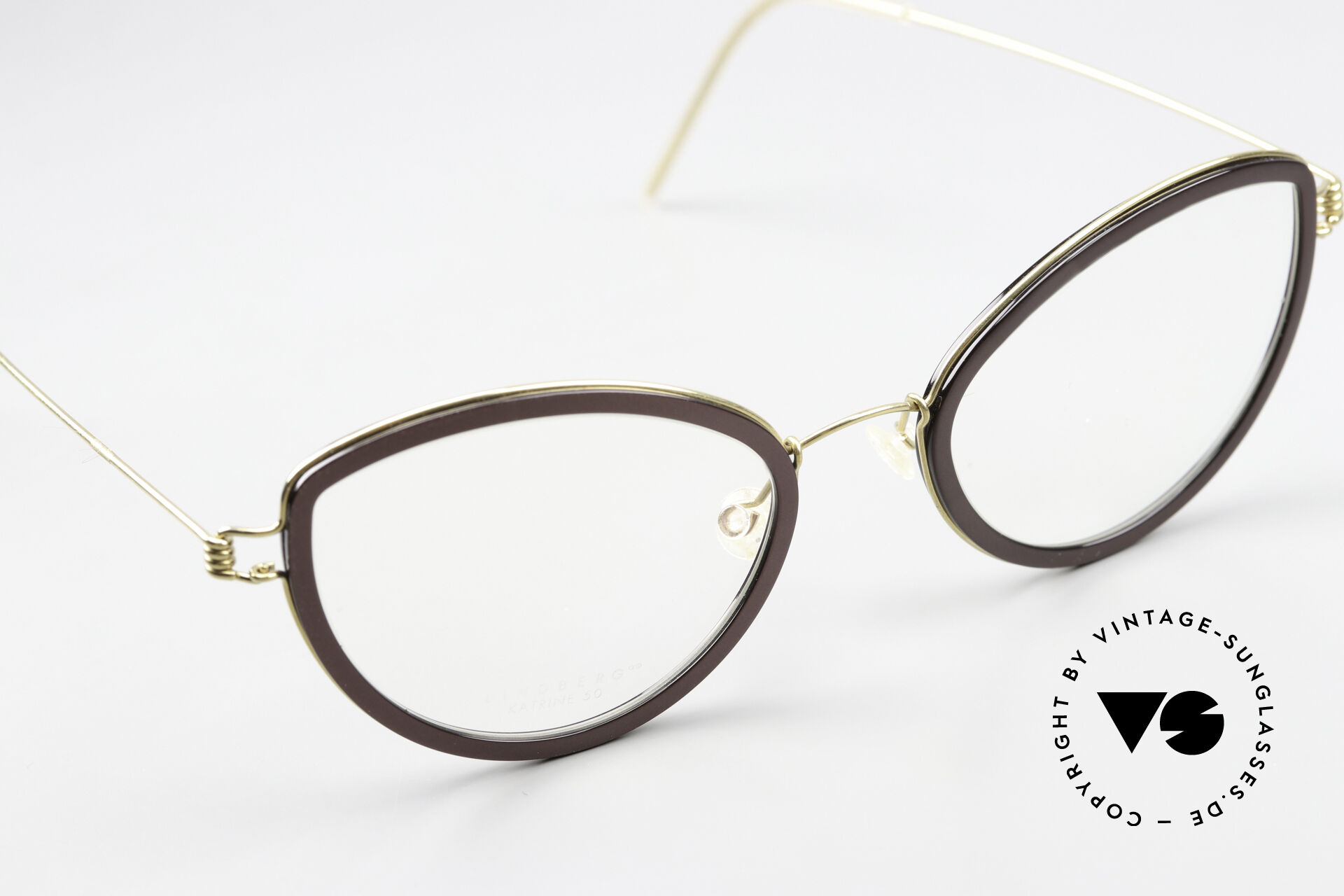 Brillen Lindberg Katrine Air Titan Rim Damenbrille Cateye Style