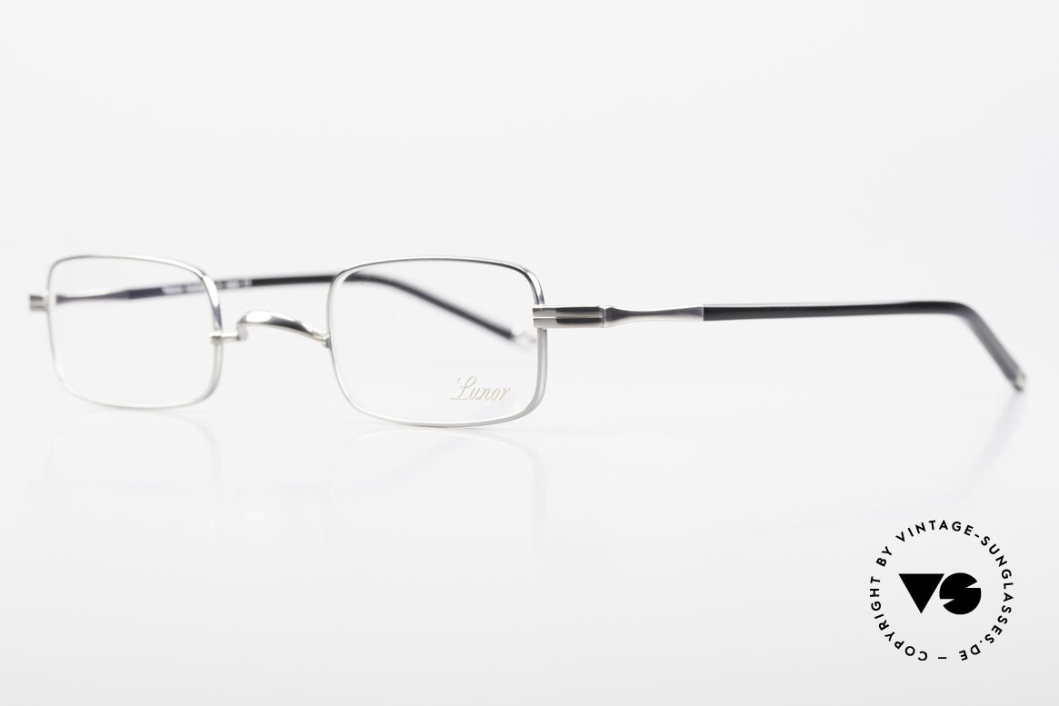 Brillen Lunor T3-E-AT PP Eckige Titan Fassung Platin